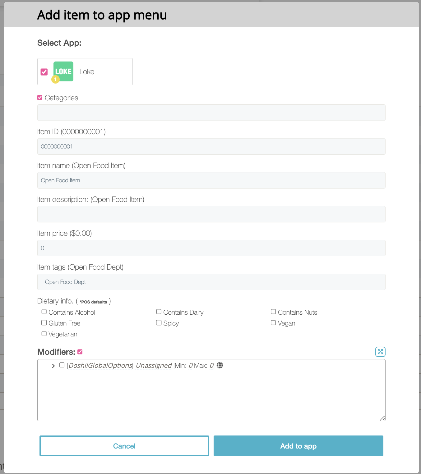 Doshii: How to update your menus? – Help Centre